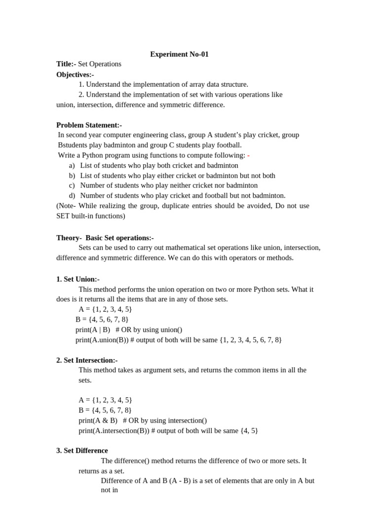 Experiment No 1 Pdf Python Programming Language Mathematical Logic