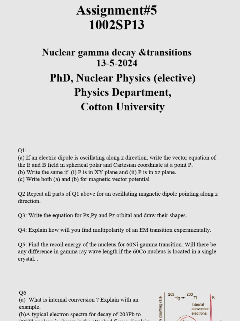 Asg 5 | PDF | Physics | Atomic