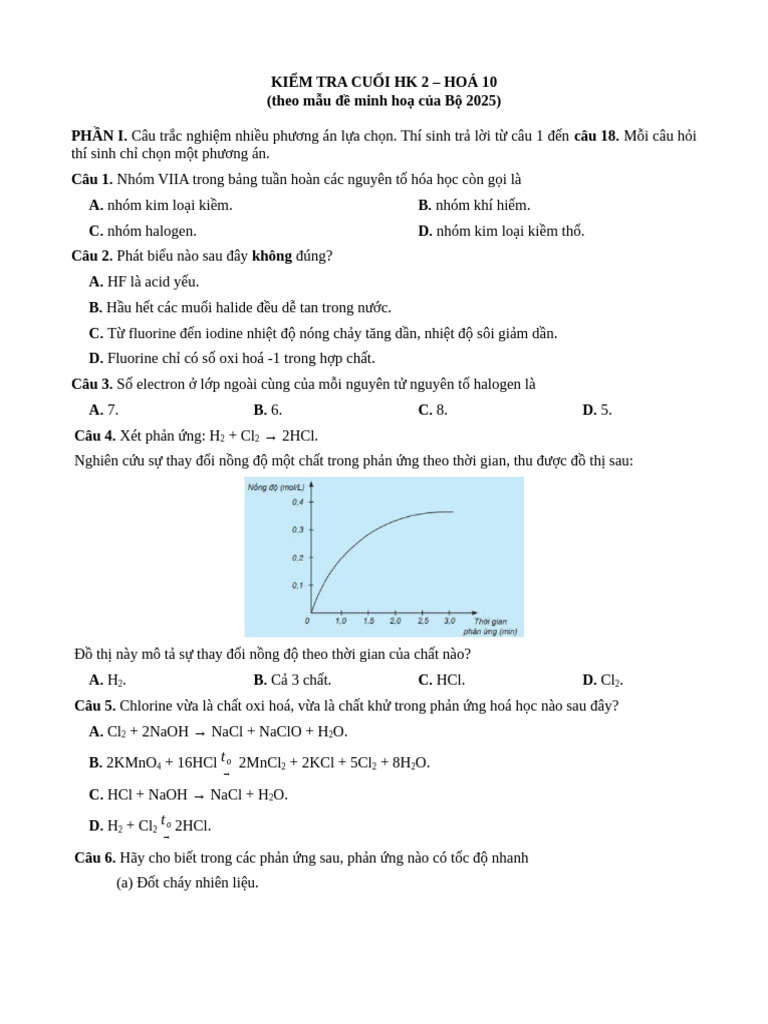 CK2 Hóa 10 - Đặng Nhật Tú - Đông Anh - Hà Nội | PDF