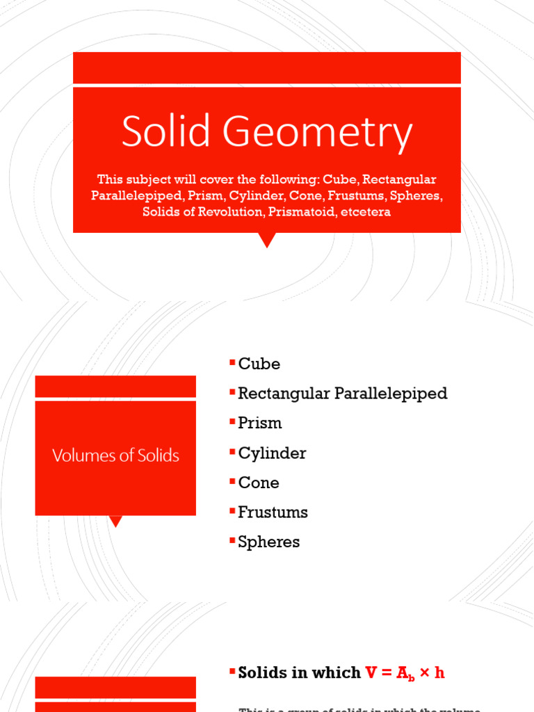 Solid Volumes | PDF