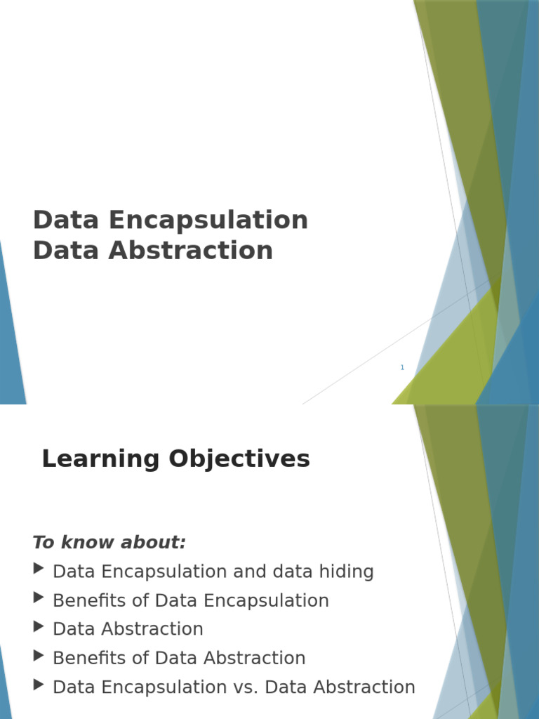 OOP: Encapsulation & Abstraction | PDF | Class (Computer Programming ...
