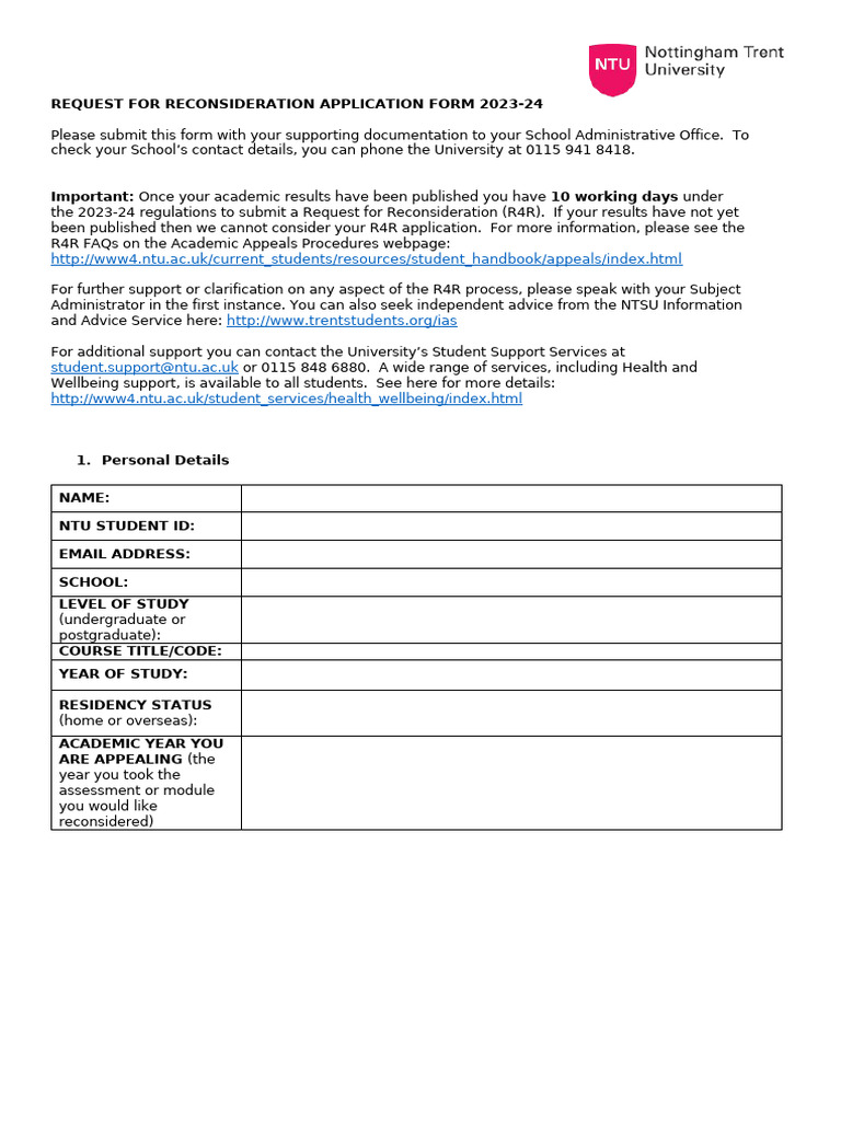 r4r-application-form-2023-24 | PDF | Justice | Crime & Violence