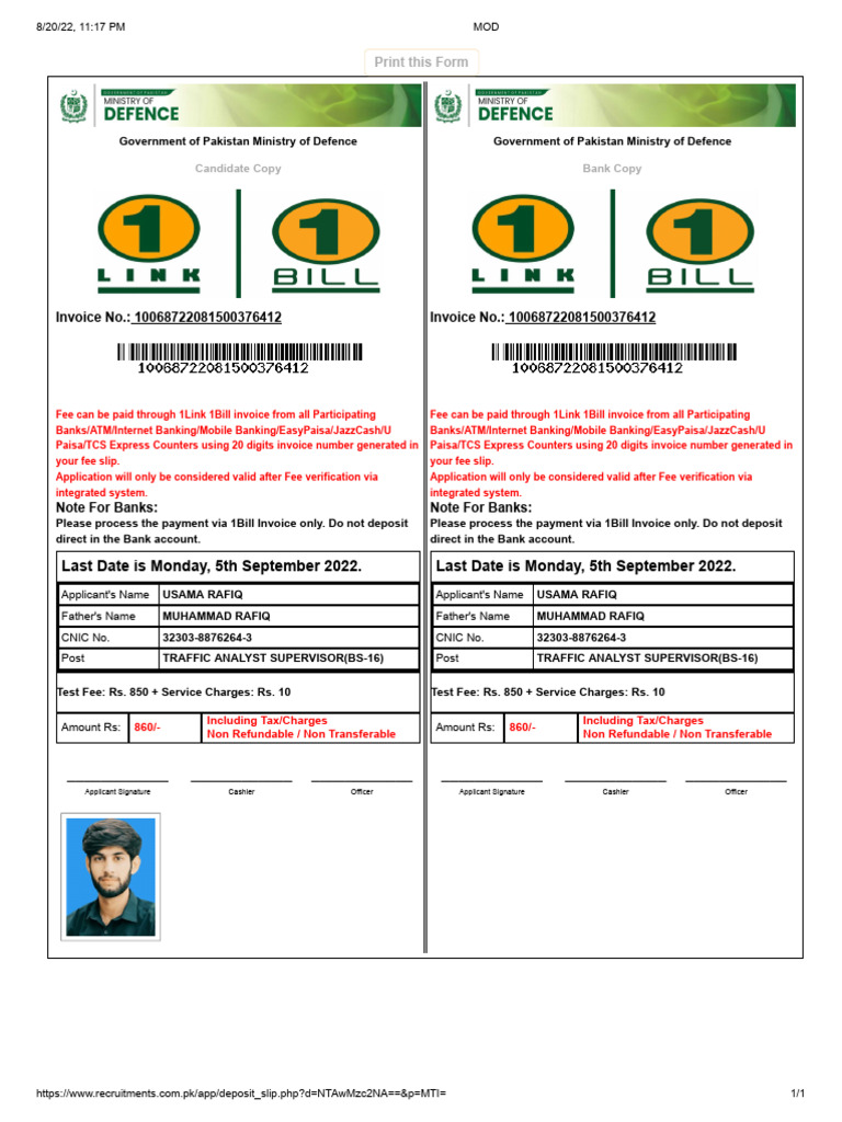 Traffic Analyst Supervisor (BS-16) | PDF | Fee | Personal Finance