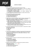 Auditing Theory Test Bank Overview | PDF | Financial Audit | Internal ...