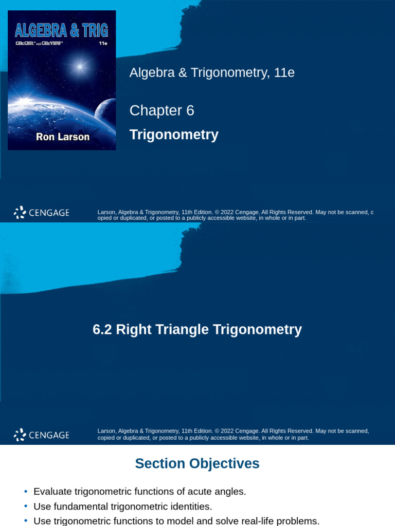 Mid Term Topic 2 Right Triangle Trigonometry CH06 02 | PDF ...
