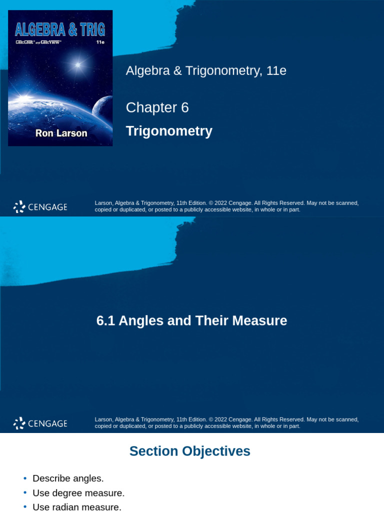 Mid Term Topic 1 Angles and Their Measure CH06 01 | PDF | Angle | Trigonometry