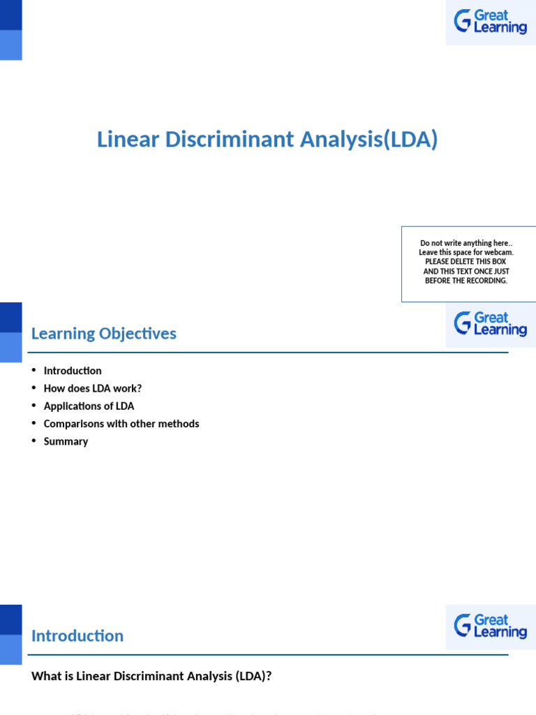 LDA Slides N | PDF | Statistical Theory | Applied Mathematics