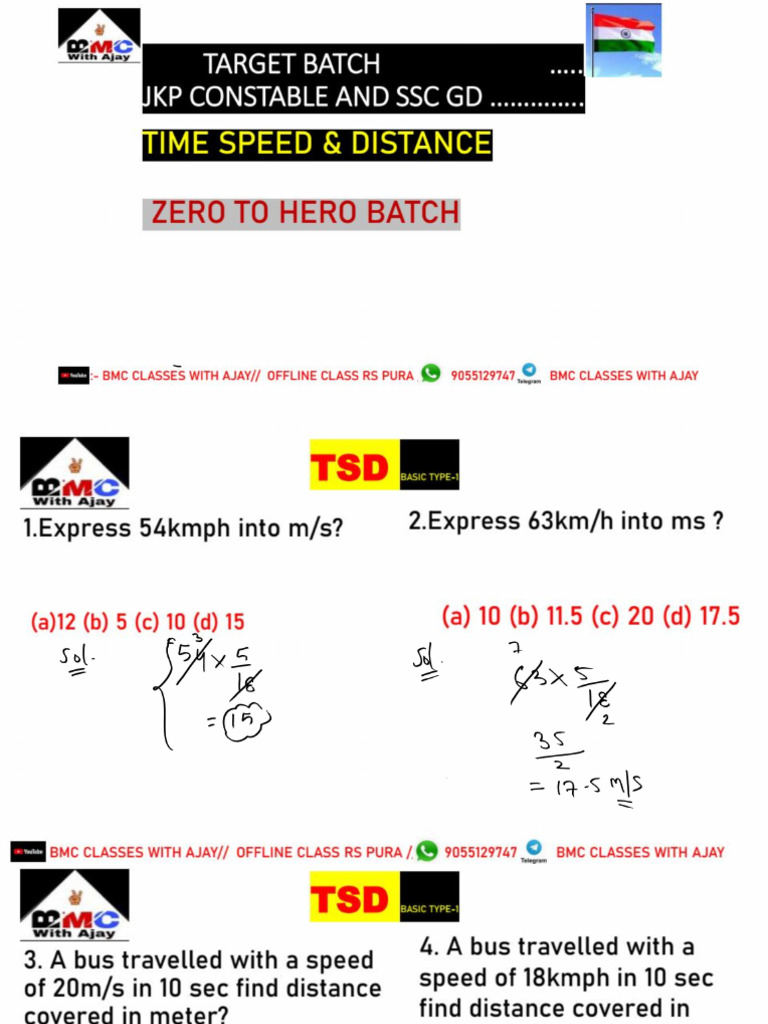TSD Class 1&2 | PDF