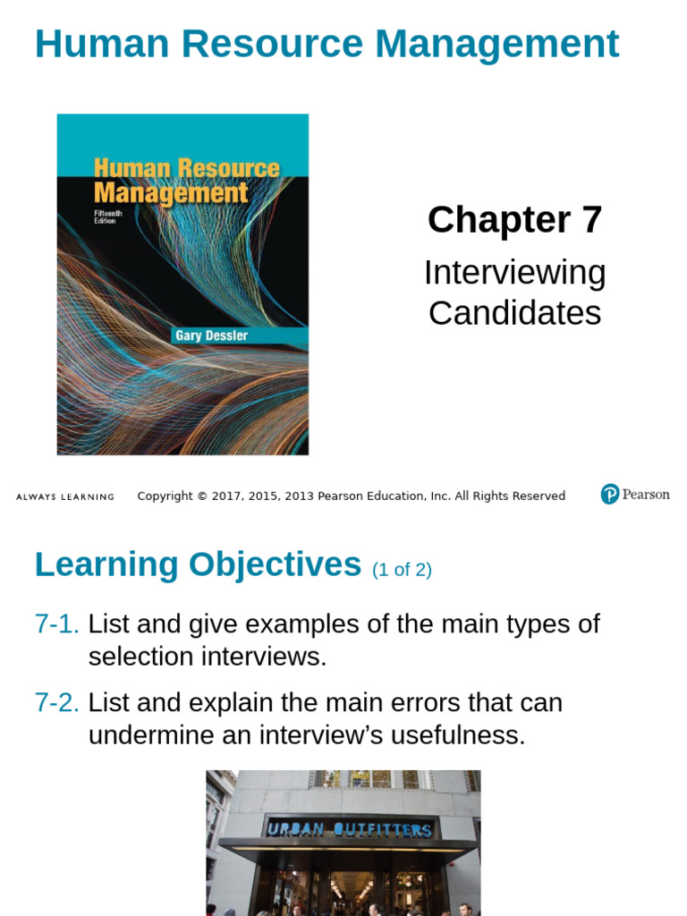 Dessler15e - HRM - Ch07 - SP | PDF | Job Interview | Interview
