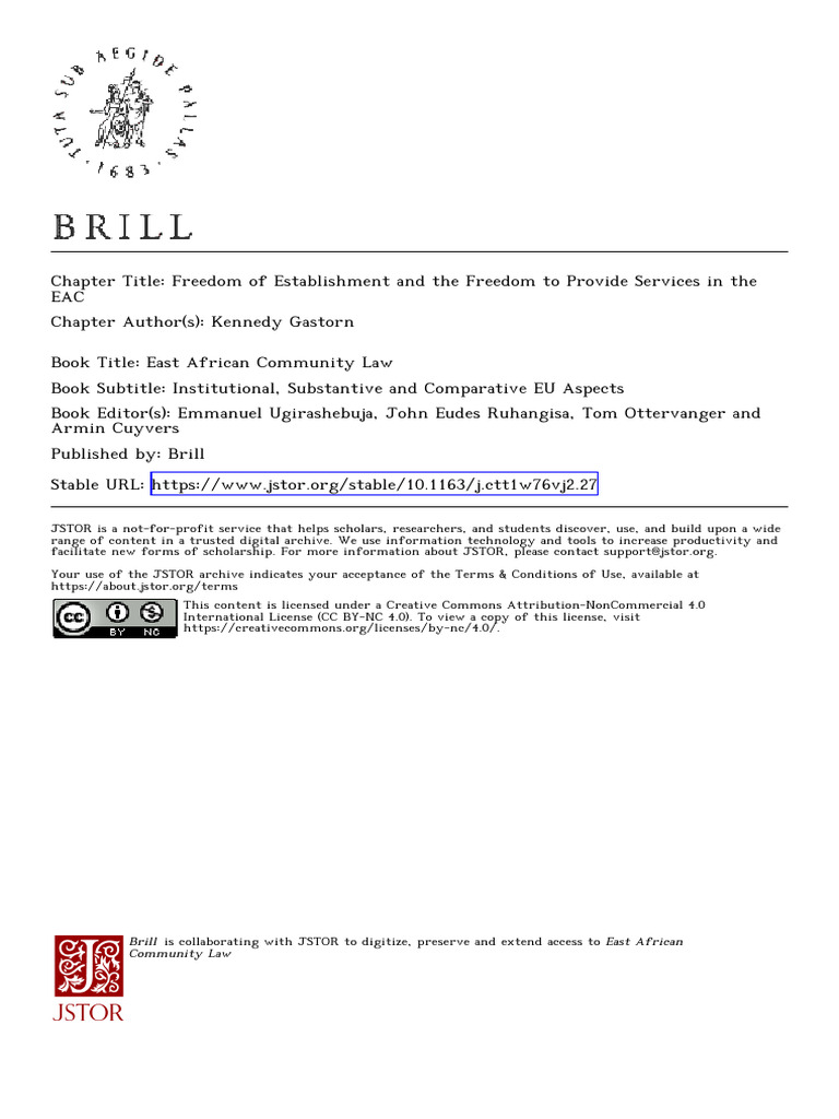 Freedom of Establishment | PDF | Freedom Of Movement | Market Access