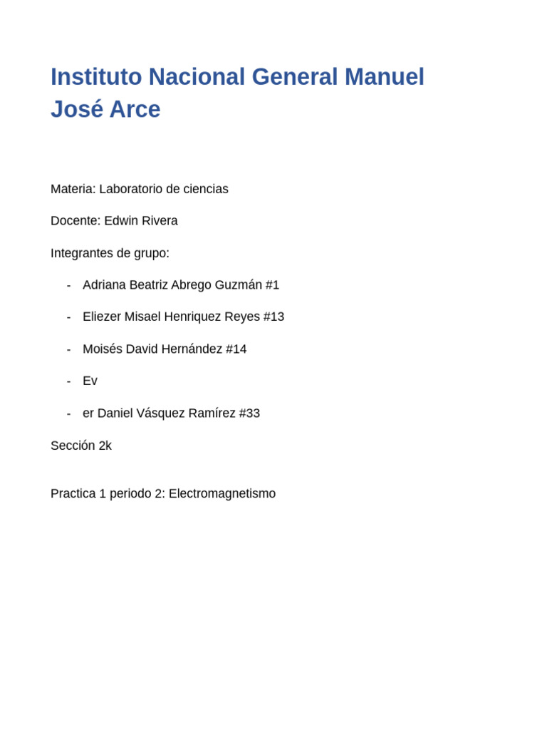 PRACT. Electromagnetismo | PDF | Magnetismo | Imán