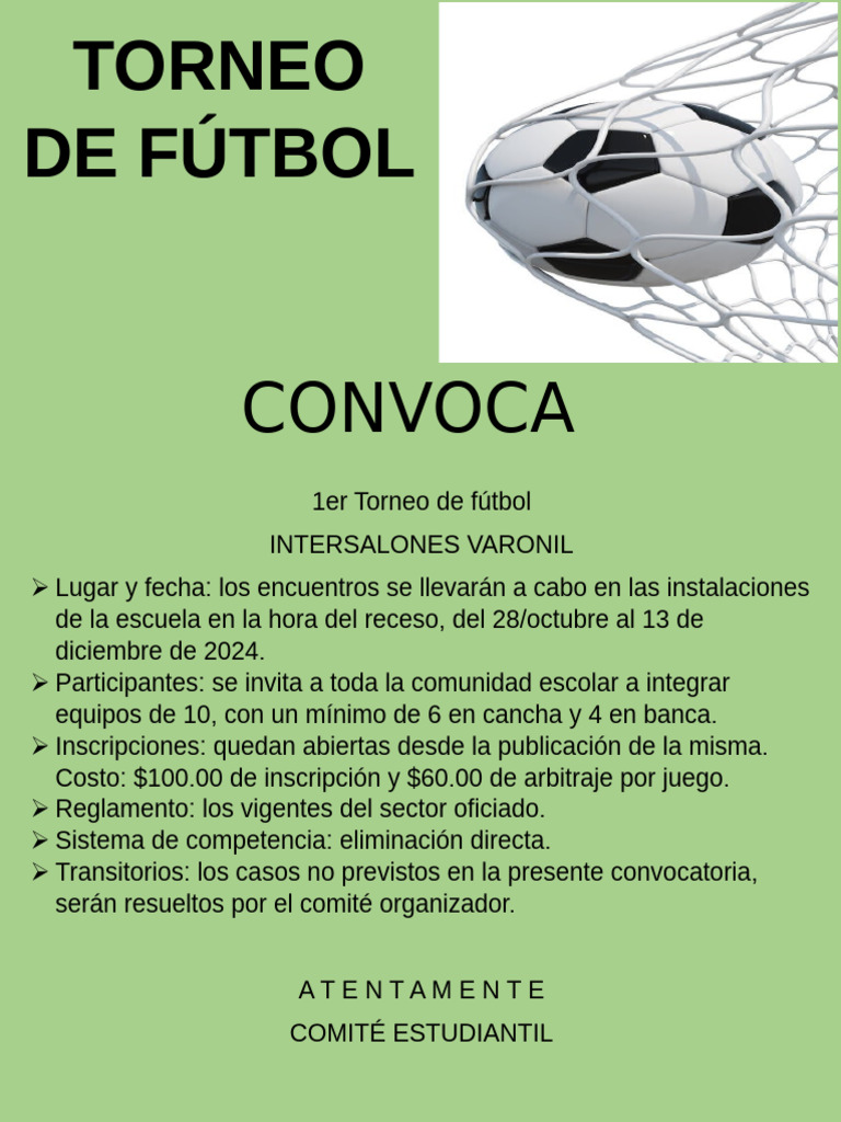 Convocatoria de Futbol | PDF