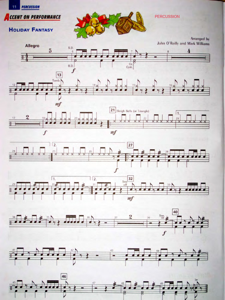 Combined Percussion - HOLIDAY FANTASY | PDF