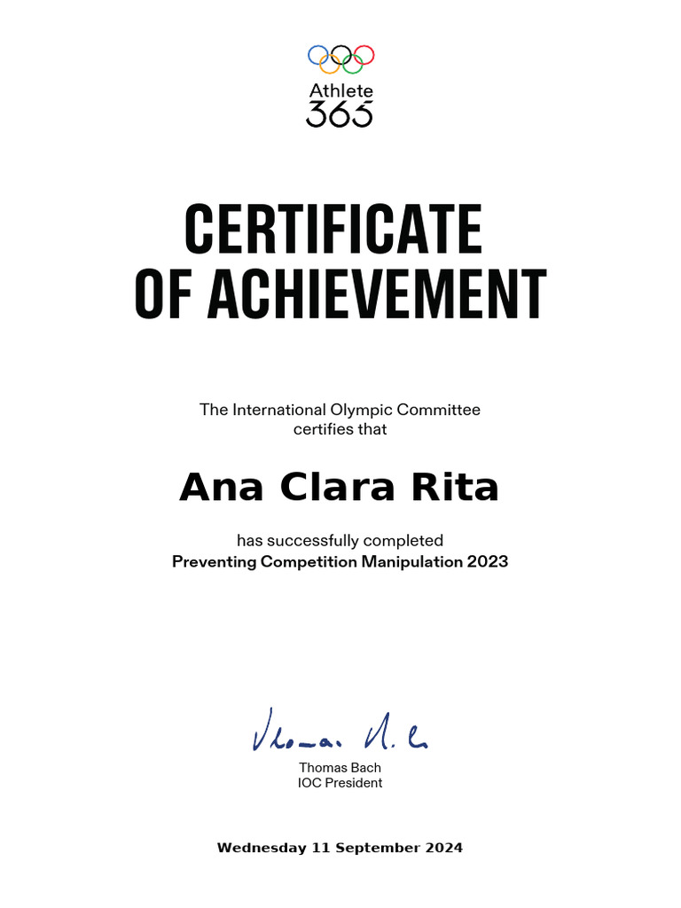 Preventing Competition Manipulation-Certificate | PDF