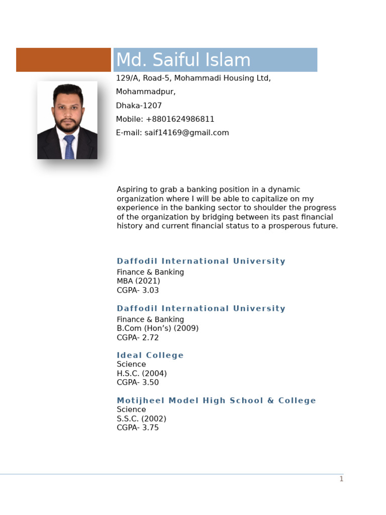 CV Saif | PDF | Business