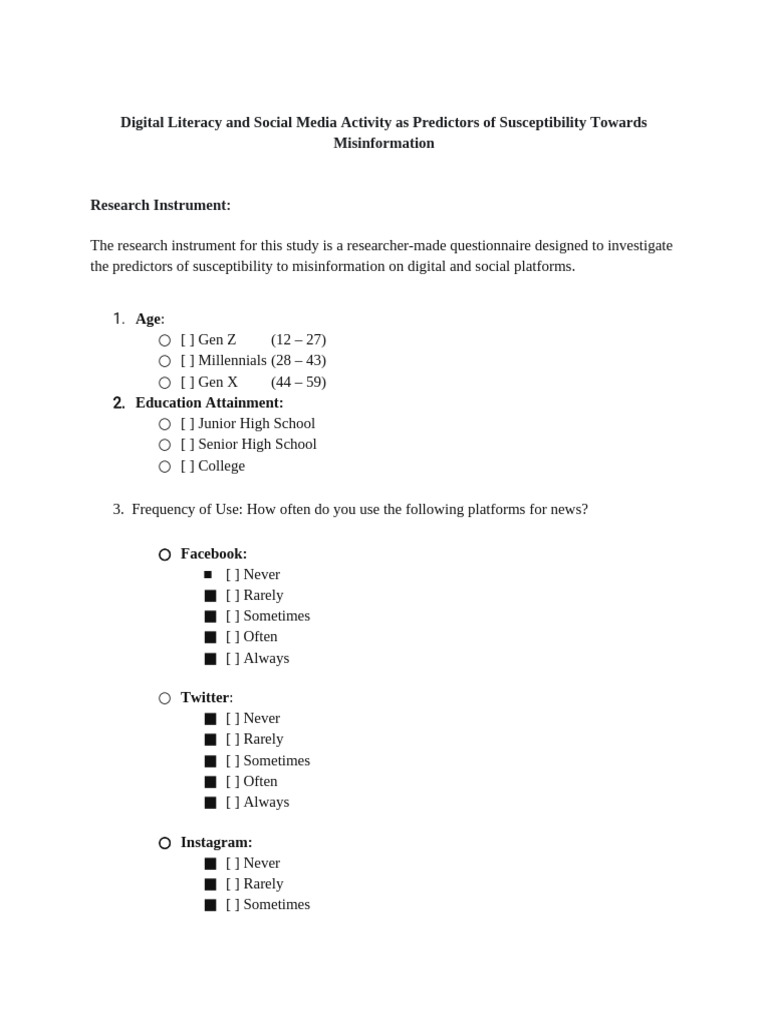 Digital Literacy and Social Media Activity As Predictors of ...