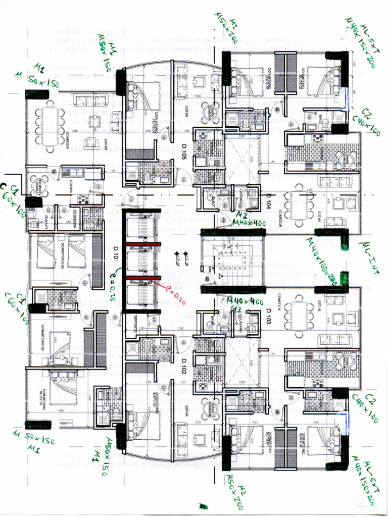 Planta Muros y Columnas | PDF
