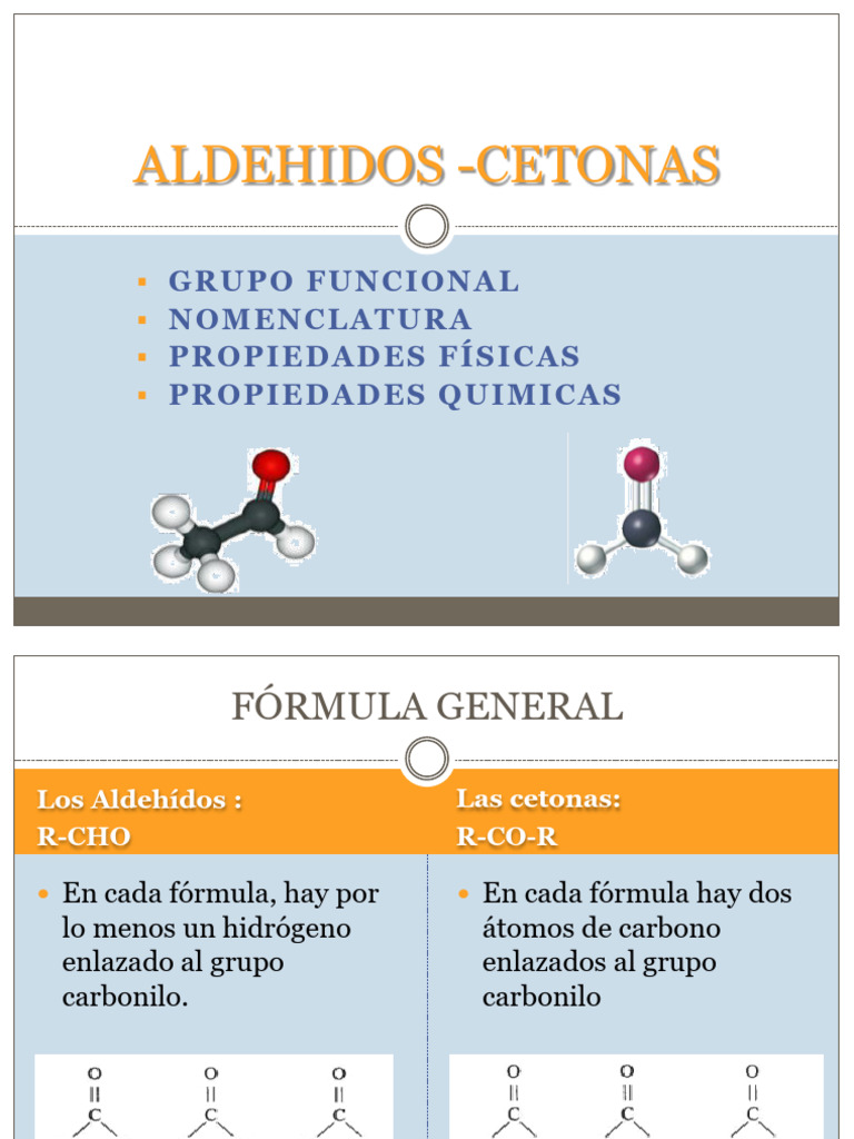 Teoricos - Aldehidos y Cetonas | PDF | Cetona | Aldehído
