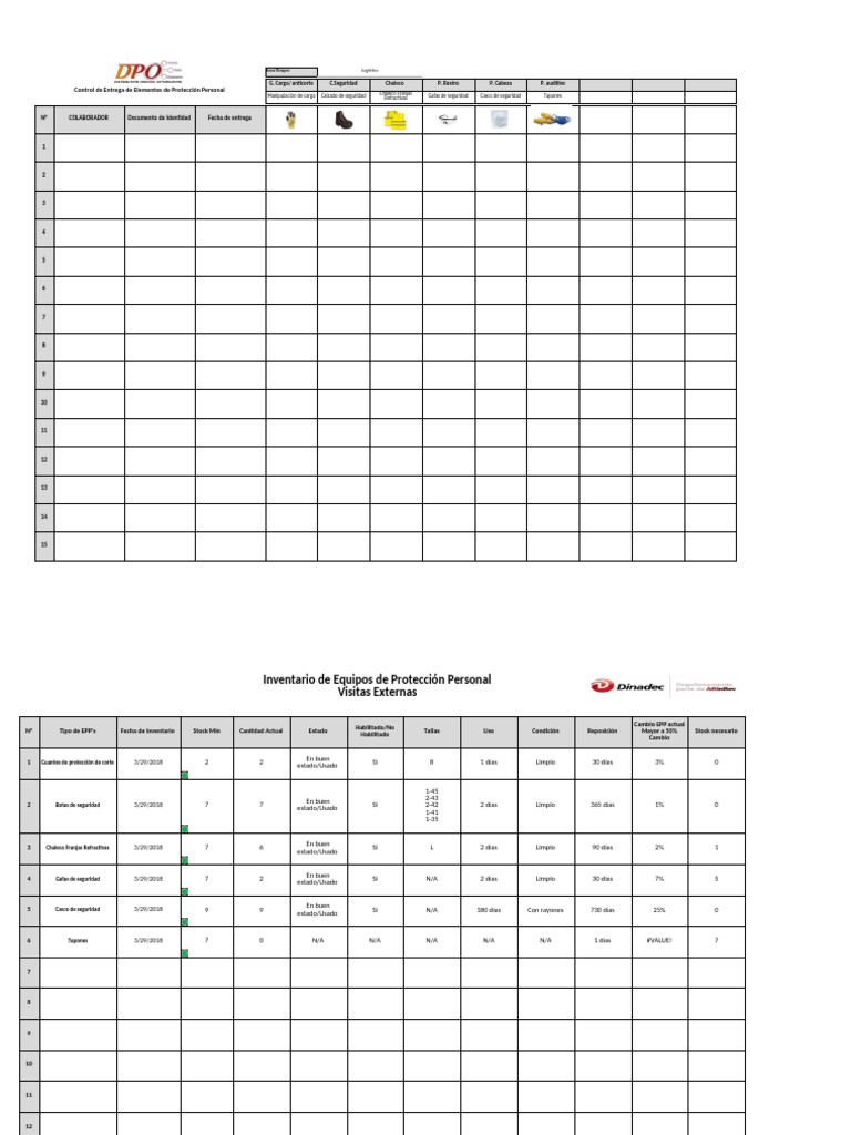 Simulador Inventario EPPs | PDF