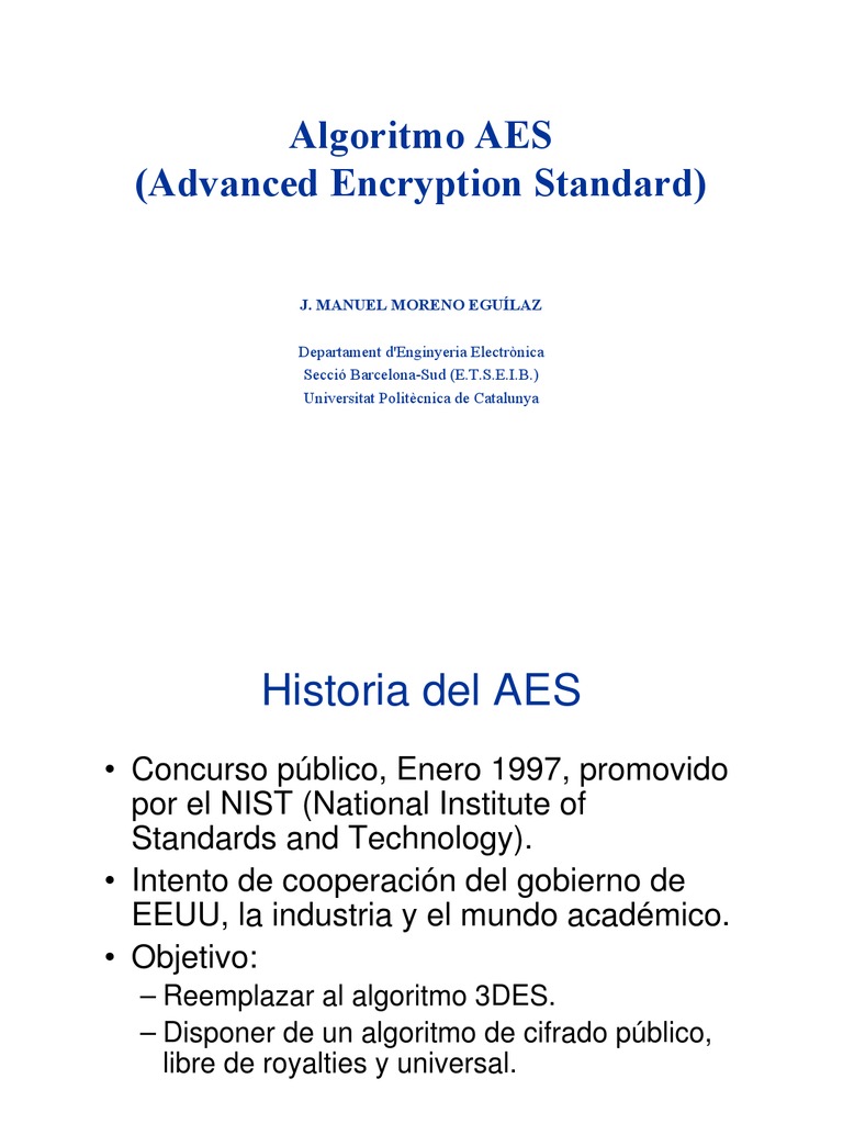 AES | PDF | Algoritmos | Informática