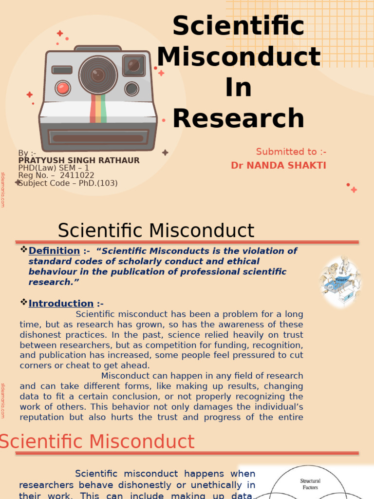 Scientific Misconduct in Research | PDF | Plagiarism | Science