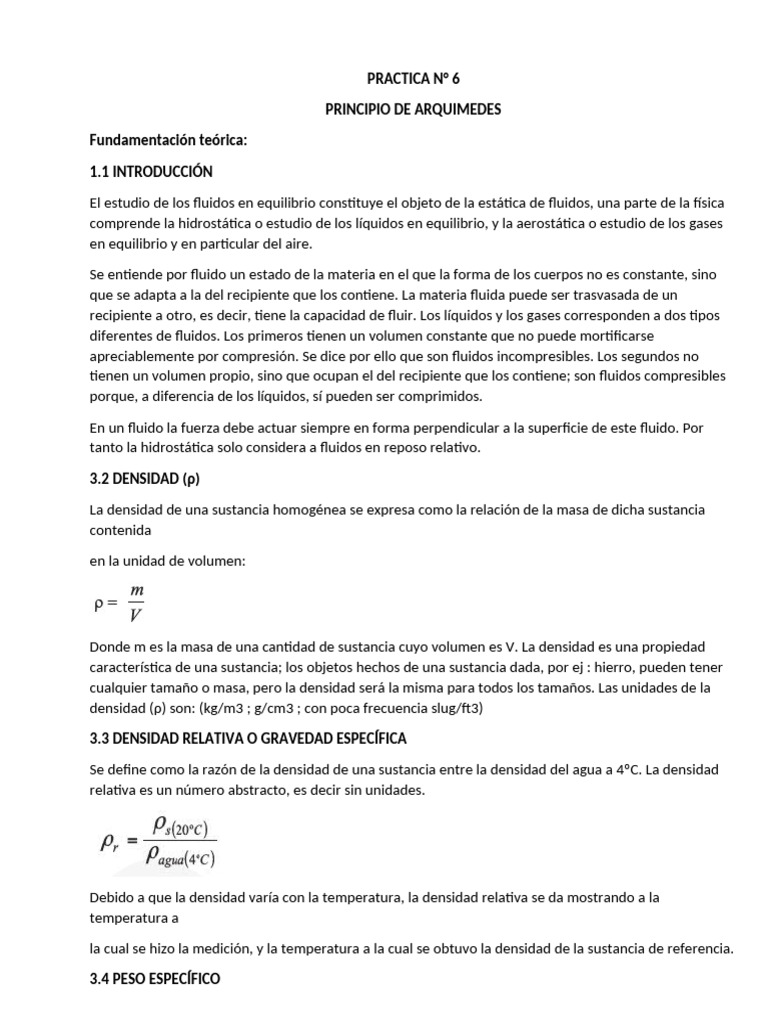 Practico 6 | PDF | Densidad | Peso