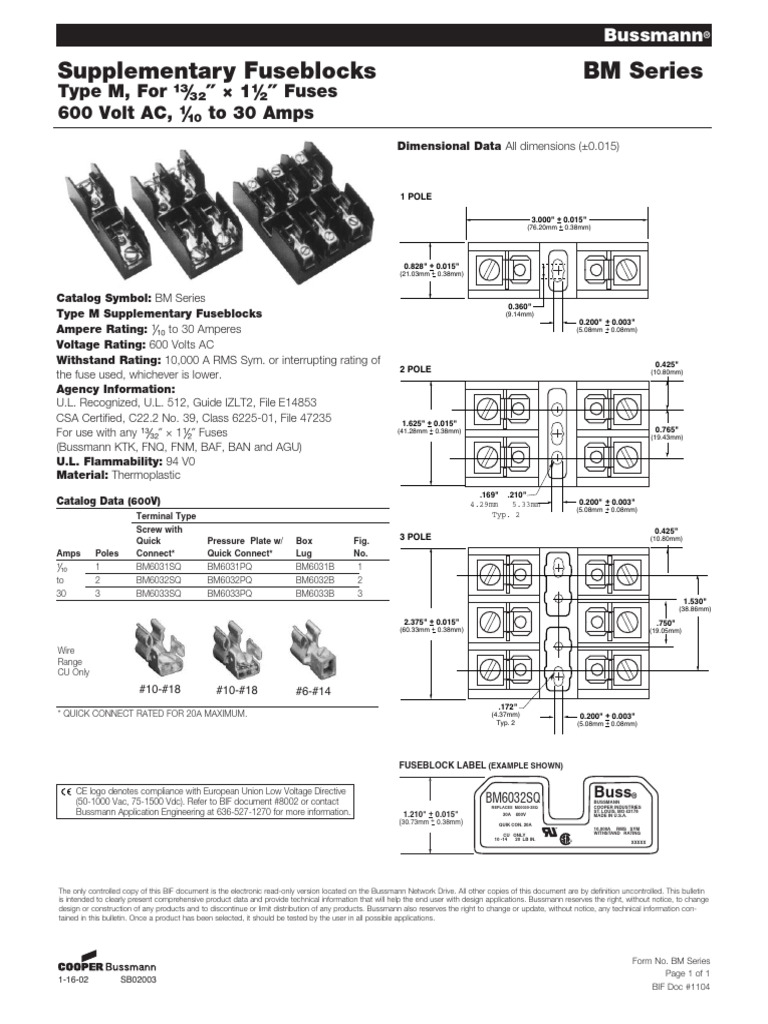 Bus Ele DS 1104 BM Series | PDF | Fuse (Electrical) | Electrical Equipment