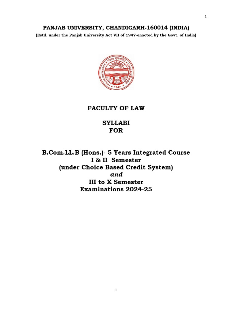 BCom LLB Syllb 2024-25 | PDF | Utility | Demand