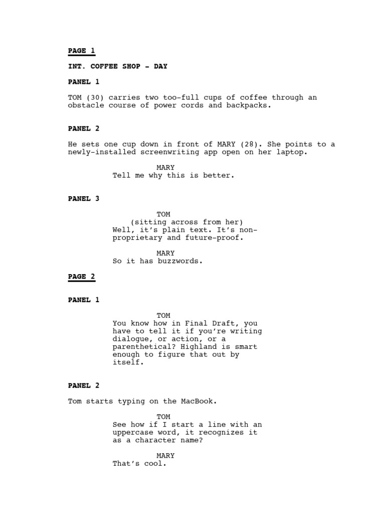 Graphic Novel Script Ex | PDF