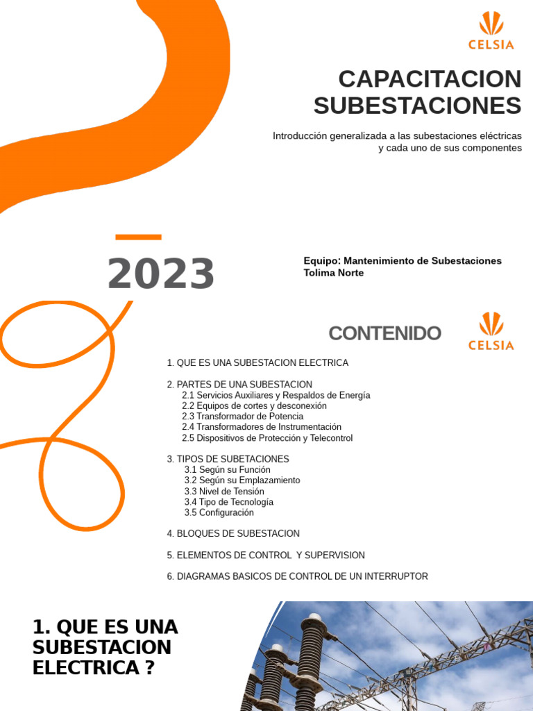 Capacitacion Subestaciones | PDF | Transformador | Subestacion electrica