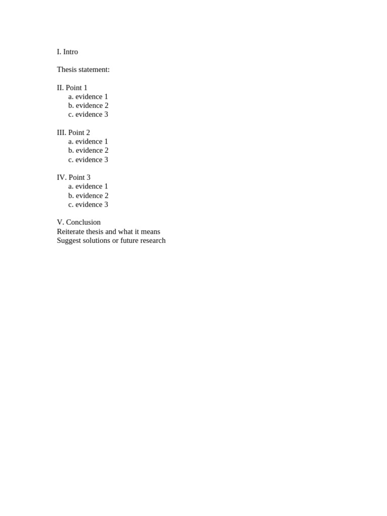 Outline Template Pdf