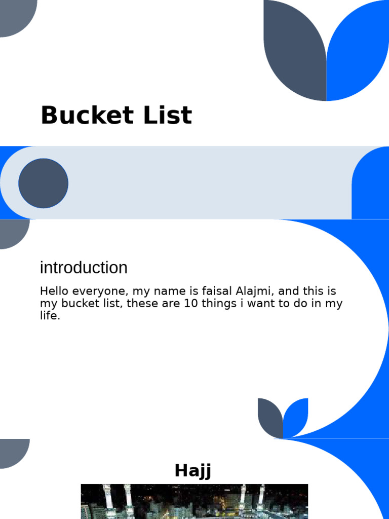 Bucket List copy | PDF