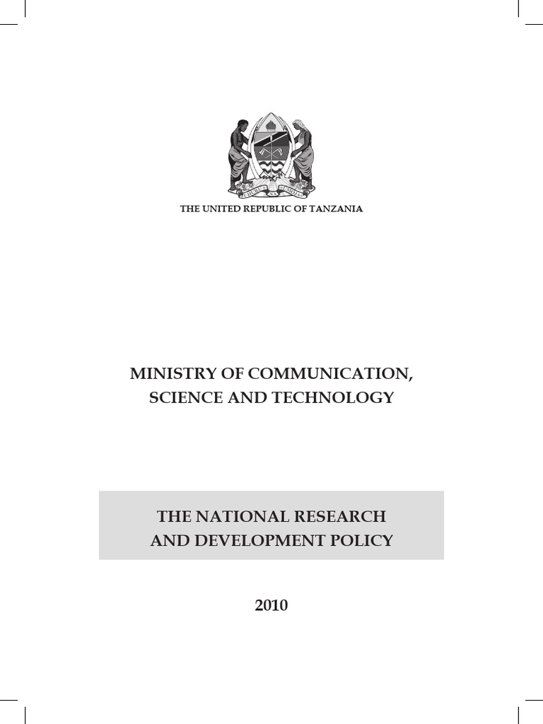 National Research and Development Policy - 2010 | PDF | Policy | Governance