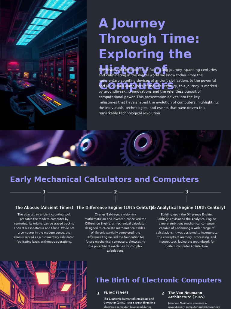 A Journey Through Time Exploring The History of Computers | PDF ...