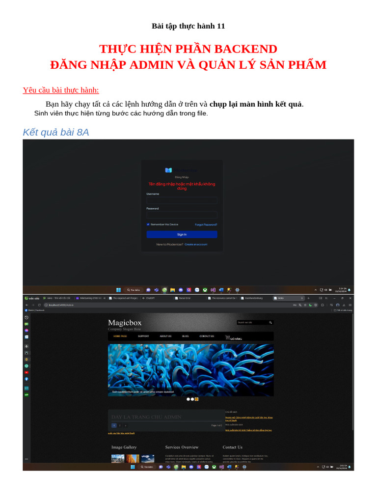 Buoi 11 - LTW - TranNgocVinh223378 - Admin Và Quan Ly San Pham | PDF