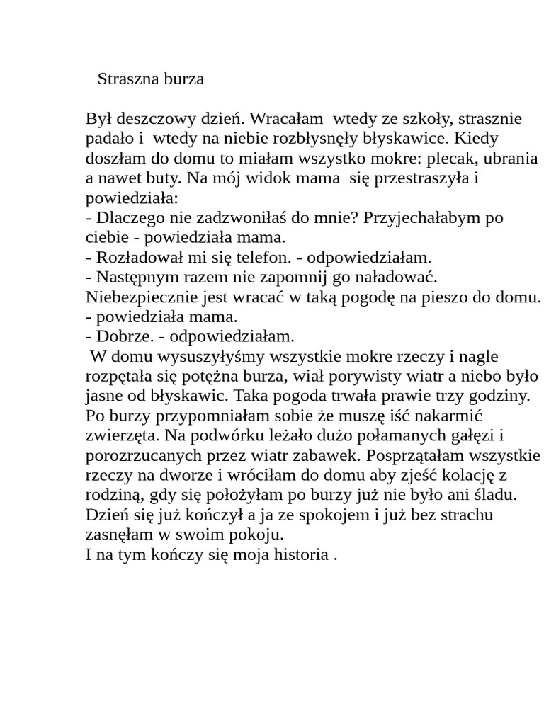 Opowiadanie Z Dialogiem | PDF