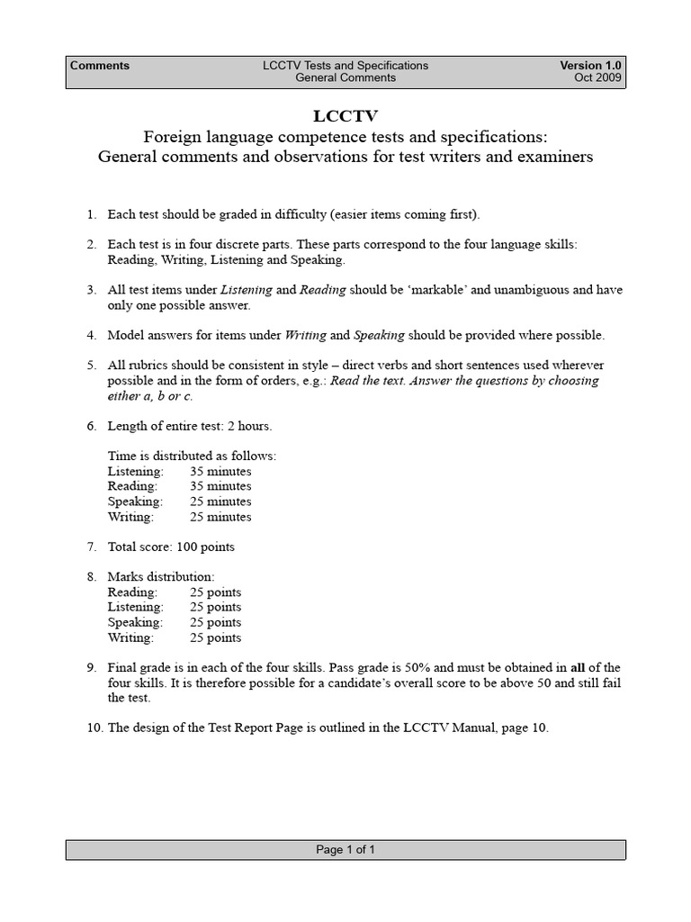 General Comments | PDF | Career & Growth | Language Arts & Discipline