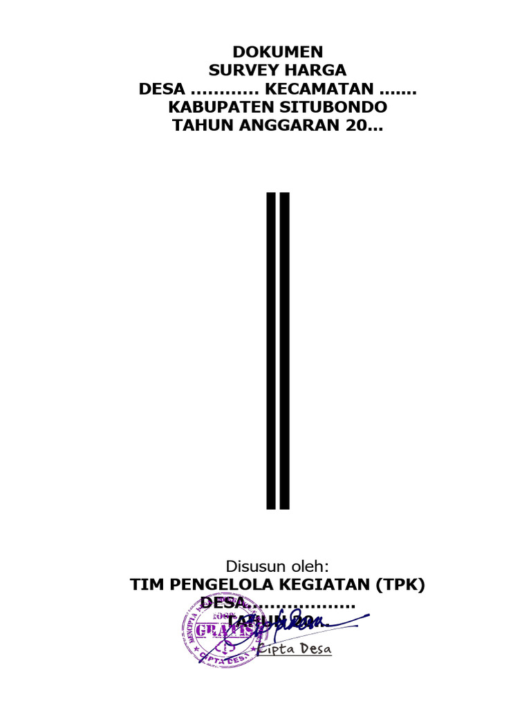 Contoh Format Survey Harga Toko | PDF