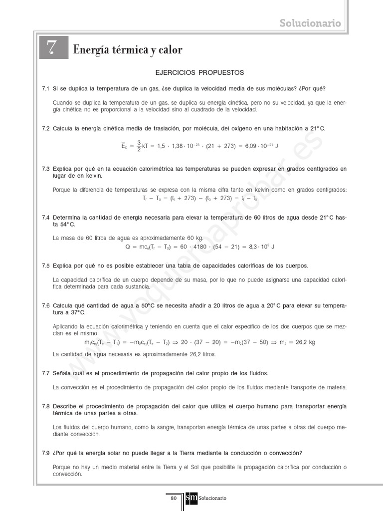 Energia Termica y Calor | PDF | Temperatura | Calor