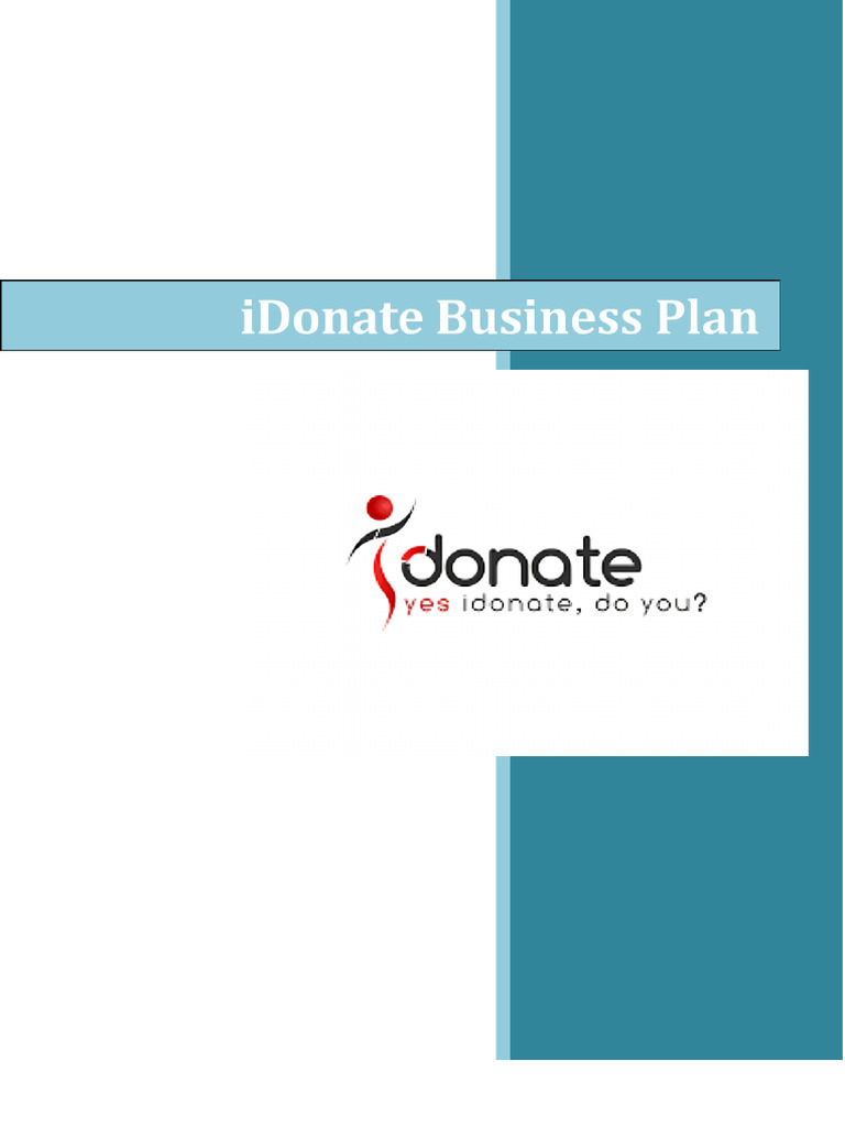 Idonate Business Plan | PDF | Organ Donation | Blood Donation