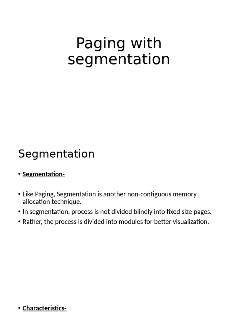 Paging With Segmentation Pdf Computer Programming Computer Memory 8213