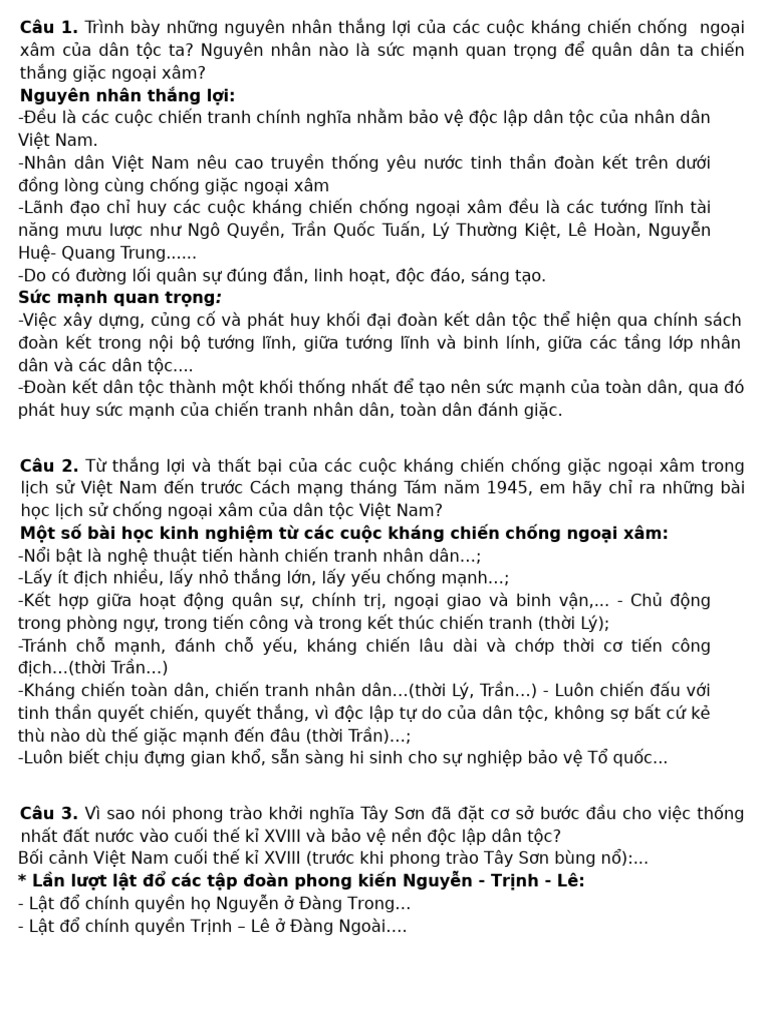 Tu Luan Su 11 HK1 | PDF