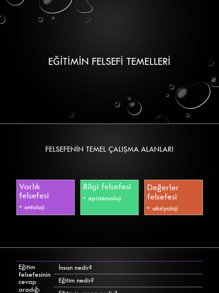 Eğitimin Felsefi Temelleri | PDF