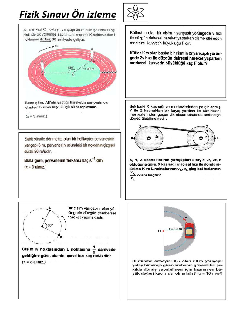 12.snf Fizik Sınav Ön Izleme-1 | PDF