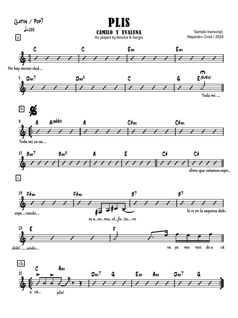 Plis Camilo Evaluna | PDF