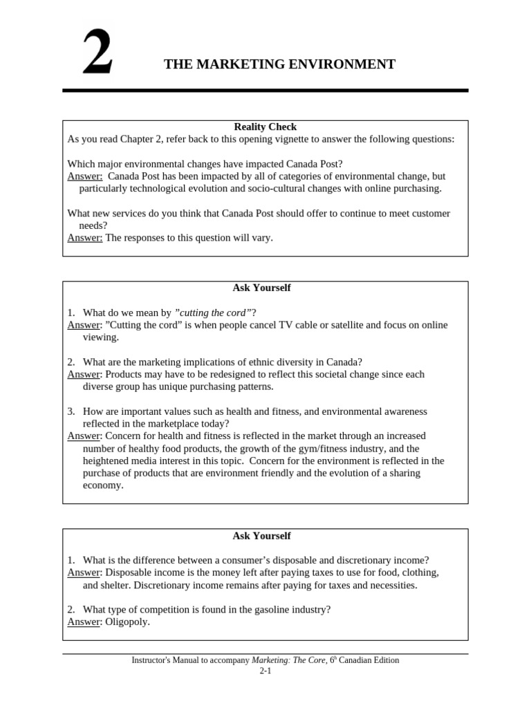 Canadian Marketing Environment Insights | PDF | Marketing | Taxes