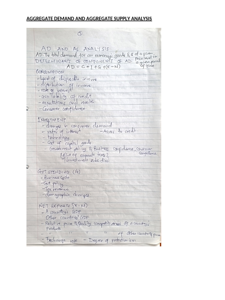 Aggregate Demand and Aggregate Supply | PDF | Supply (Economics) | Long ...