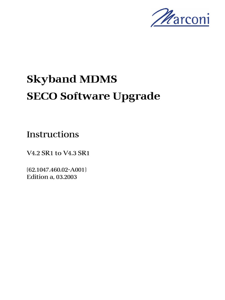 Skyband MDMS SECO Software Upgrade: Instructions | PDF | Software | Computer File