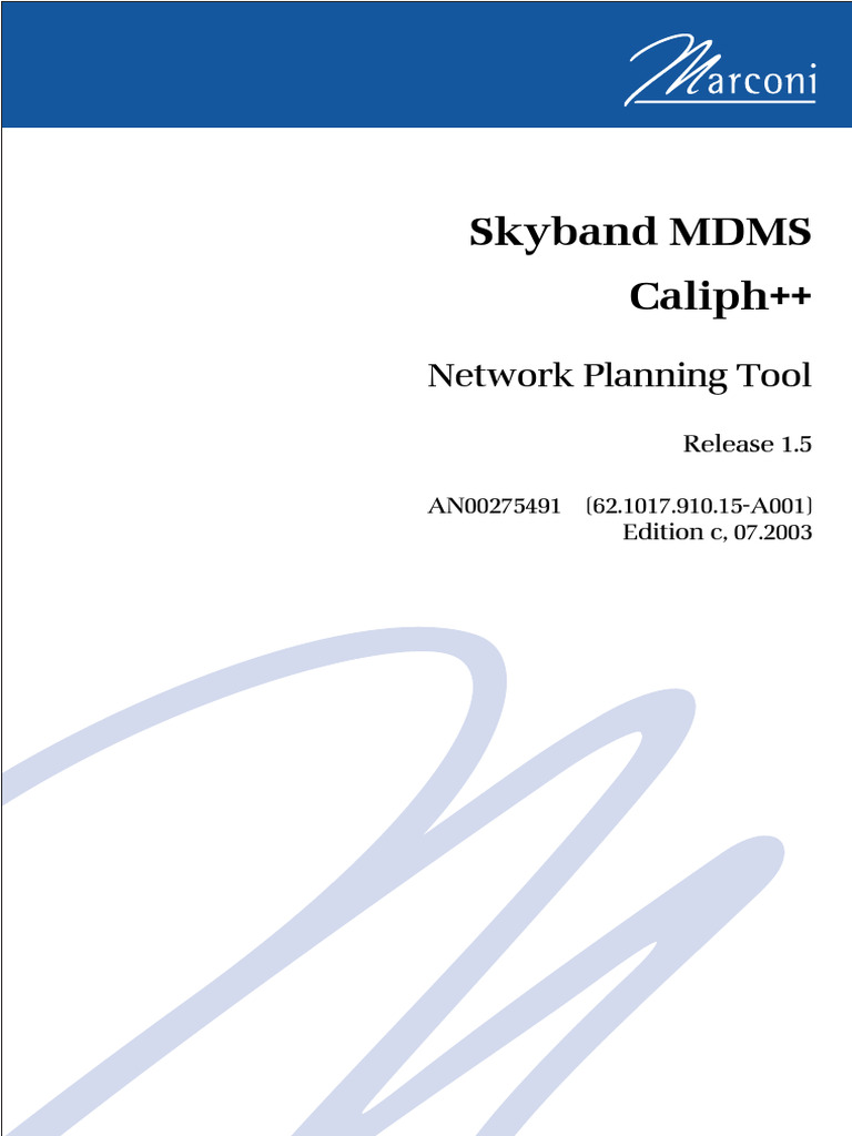 Skyband MDMS Caliph++: Network Planning Tool | PDF | Microsoft Windows | Operating System