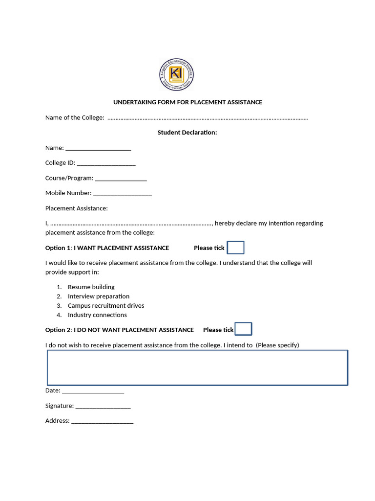 Undertaking Letter | PDF